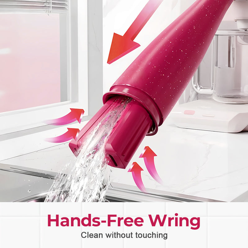 Portable Pull-to-Wring Sponge Mop – qualitd